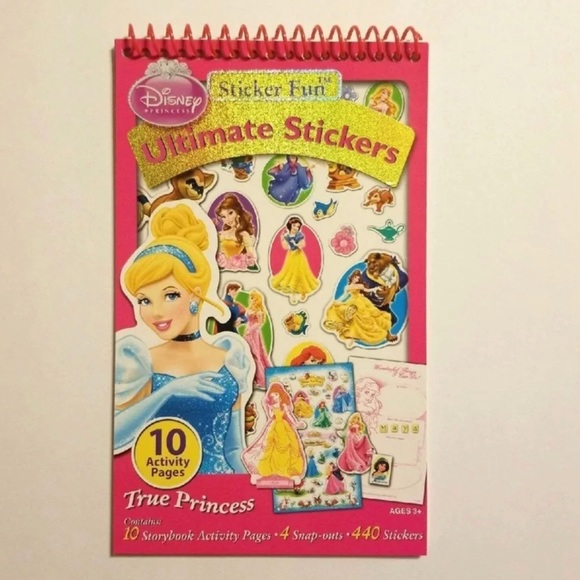 Disney | Toys | Disney Princess Stickers Spiral Activity Book | Poshmark